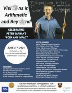 Visions in Arithmetic and Beyond: Celebrating Peter Sarnak's Work and ...